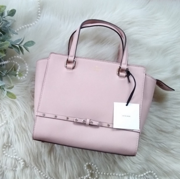 kate spade | Bags | Kate Spade Laurel Way Blush Jeweled Small Bag ...